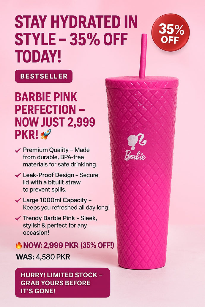 Original Barbie Straw Sipper 1000 ml – ZAWJ